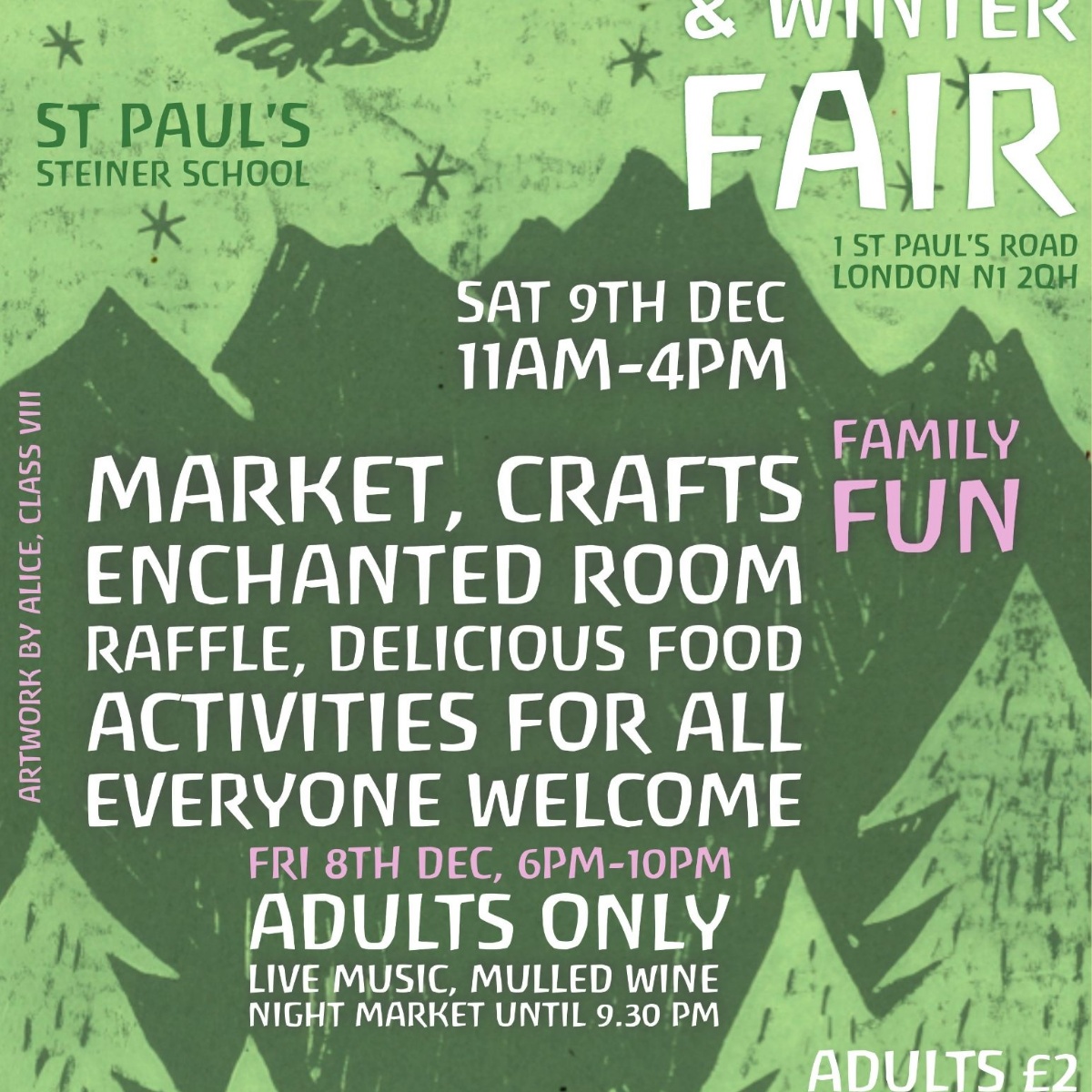 St Paul's Waldorf School - Advent and Winter fair, 8th and 9th December